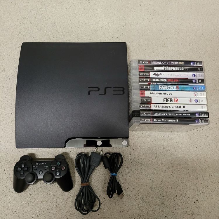 PS3 Konsole + 1 Controller + 10 Games + 250GB A3 | Kaufen auf Ricardo
