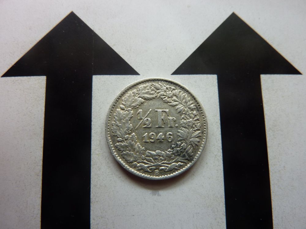 Abart Silber 1/2 Fr. 1946 Gleichstehend 180° (Gebraucht) in Seon für CHF 76 – mit Lieferung auf ...