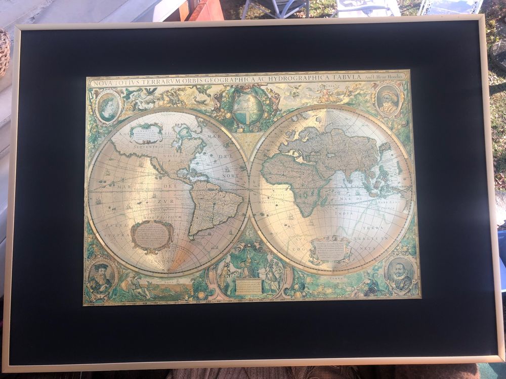 Replika Landkarte nach Hondio als Metallgravur (Gebraucht) in ...