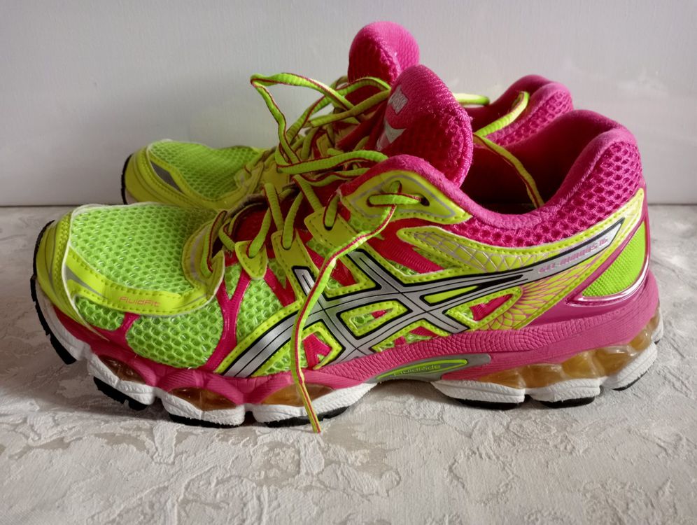 Sneaker Neongelb/Pink Asics Gel - Fluid Ride Grösse 40,5 (Gebraucht) in ...