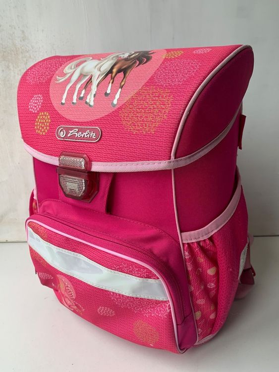Herlitz Schulsack Schulrucksack Schulranzen rosa mit Pferden | Kaufen ...