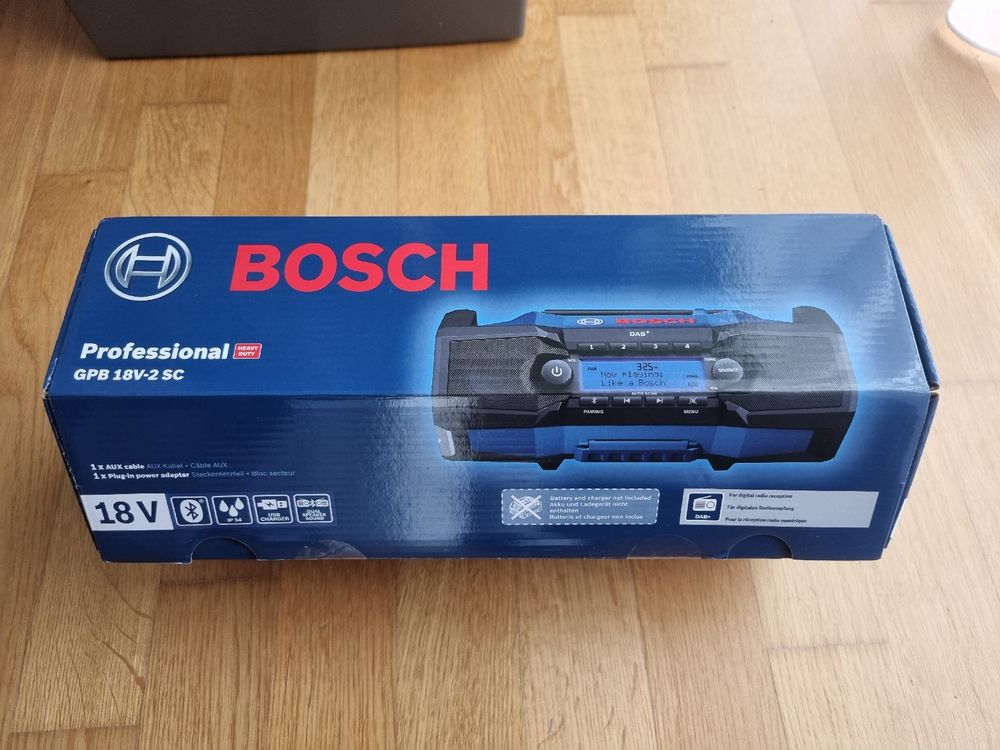 Baustellenradio Bosch Professional GPB 18V-2 SC (Neu und originalverpackt) in Sisseln AG für CHF ...