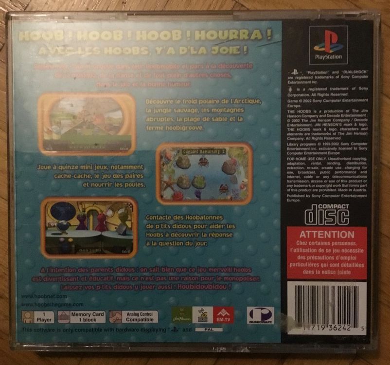 PlayStation 1 / ps1= the hoobs (Gebraucht) in Fribourg für CHF 9 – mit ...