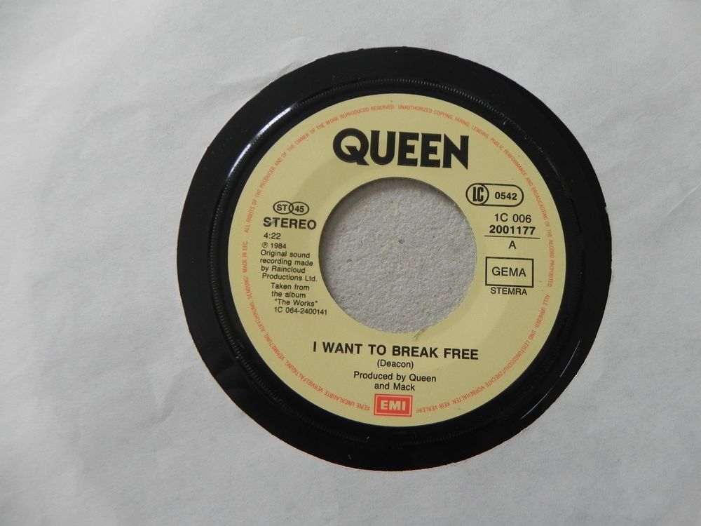 Single engl. Hardrock Rock Band Queen 1984 I want to break.. | Kaufen ...