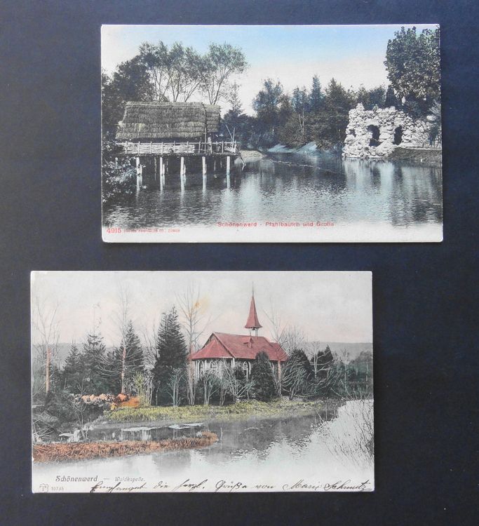 SCHÖNENWERD Pfahlbauten/Waldkapelle, zus. 2 AK, 1907/09 | Kaufen auf Ricardo