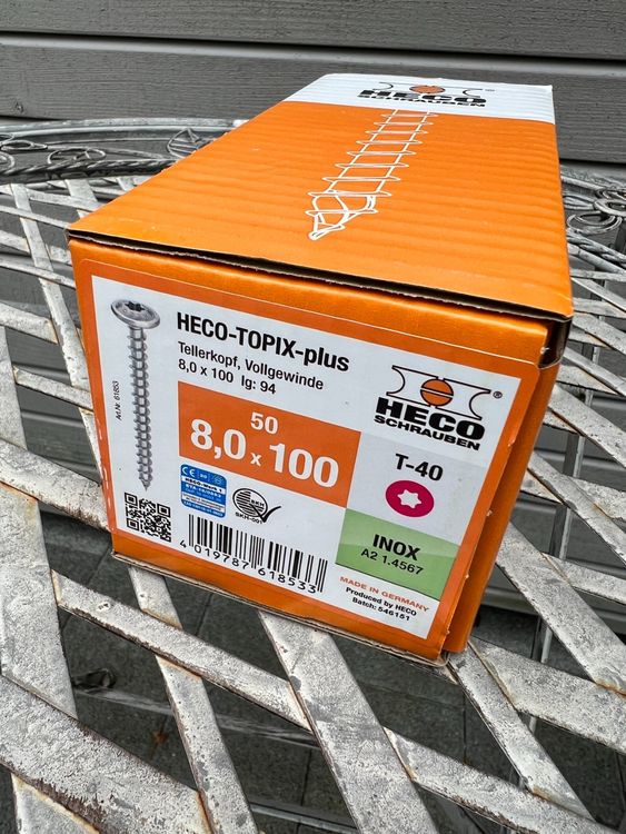 Tellerkopf Schrauben HECO TOPIX plus 8,0 x 100 | Kaufen auf Ricardo