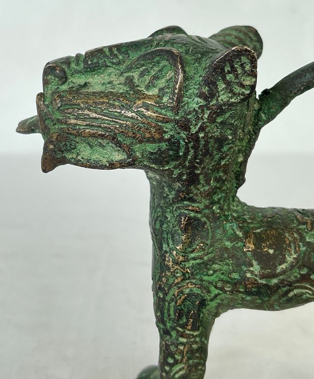 feiner alter Leopard Bronze Benin Höhe 10,5 cm Top Stück | Kaufen auf Ricardo