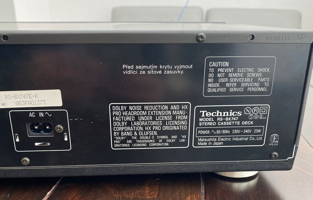 Stereo cassette tape deck Technics RS-BX 747 (Gebraucht) in Bellevue ...