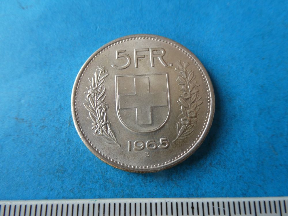 Schweiz 1965, 5 Franken - Silber (Gebraucht) in Hinterforst für CHF 8 – mit Lieferung auf ...