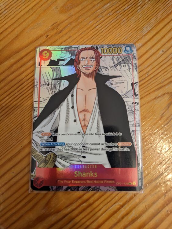 Shanks Alternate Art Manga, OP01-120 SEC, One Piece TCG (Neu (gemäss ...
