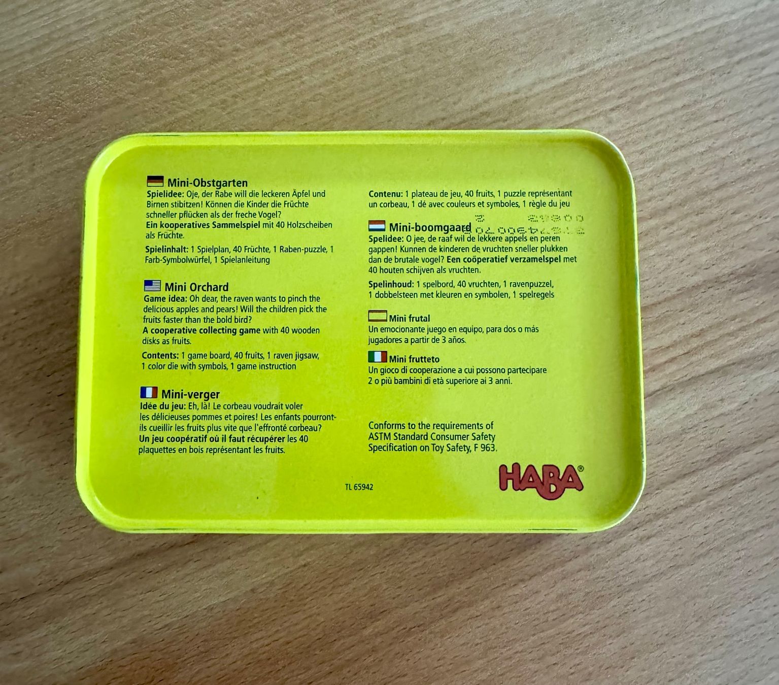 Haba Mini-Obstgarten, Kinderspiel ab 3 Jahren, komplett! (Gebraucht) in ...