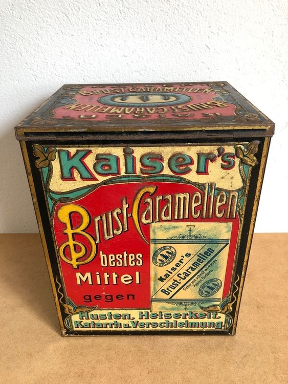 Alte Blechdose KAISER'S BRUST-CARAMELLEN, rares Sammelstück (Gebraucht ...