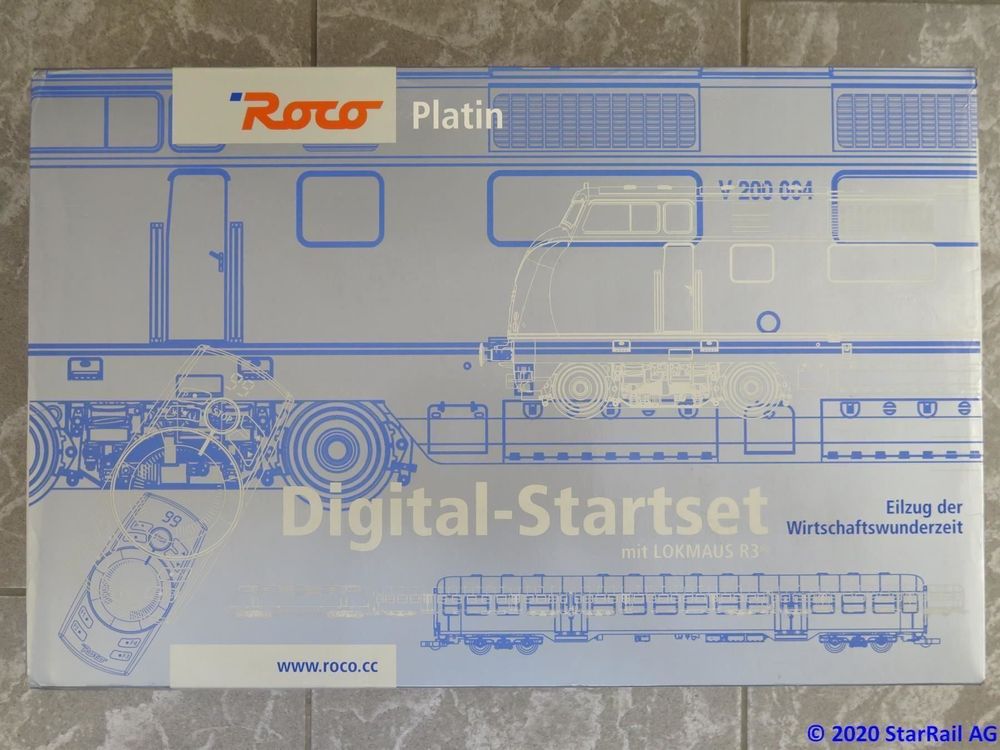 Roco Platin 41250 V200 Digital Sound mit drei Silberlingen (Neu (gemäss ...