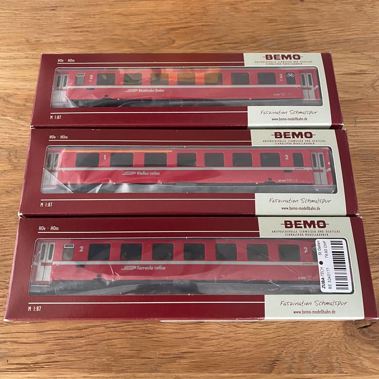 Bemo RHB - 3 wagons avec lumières intérieures ESU 50708 | Kaufen auf ...