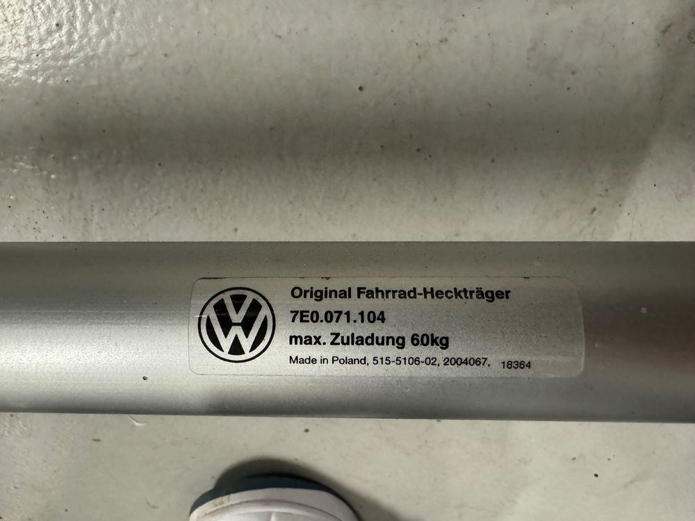 VW T6 Original Heck Veloträger 7E0071104 (Gebraucht) in Höri für CHF ...