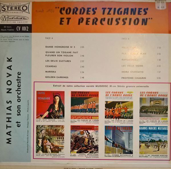 MATHIAS NOVAK "Cordes Tziganes & Percussion" Gypsy Folk Jazz (D ...