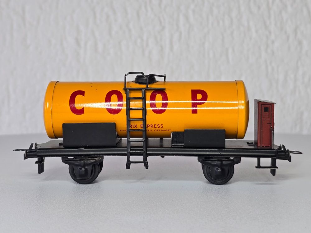 Trix Express, Zisternenwagen, COOP, gelb, Blech, alt (Gebraucht) in ...