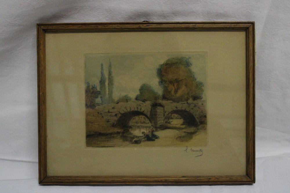 Aquarelle laveuse sous le pont | Kaufen auf Ricardo