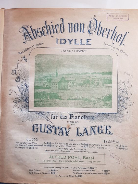 antikes Buch mit Musik Klavier Noten um 1900 (Gebraucht) in Walterswil BE für CHF 21 – mit ...