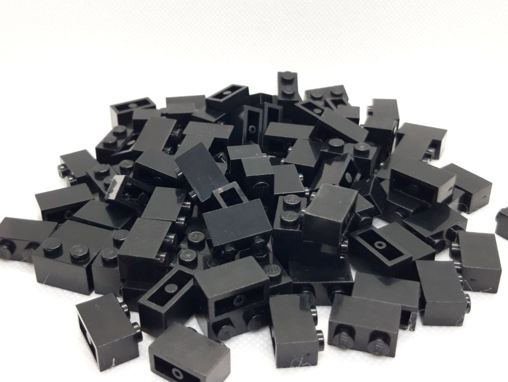Lego 100 Stk. schwarze Bricks 1x2 | Kaufen auf Ricardo