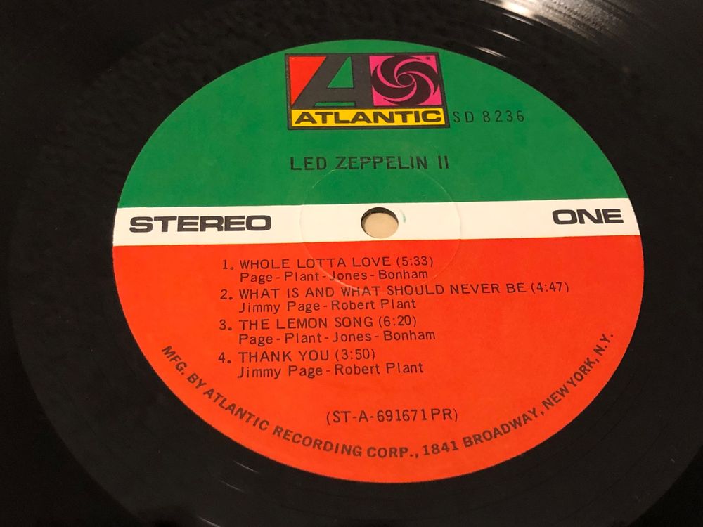 LED ZEPPELIN - LED ZEPPELIN II LP ORIG USA 1969 ATLANTIC (Gebraucht) in ...