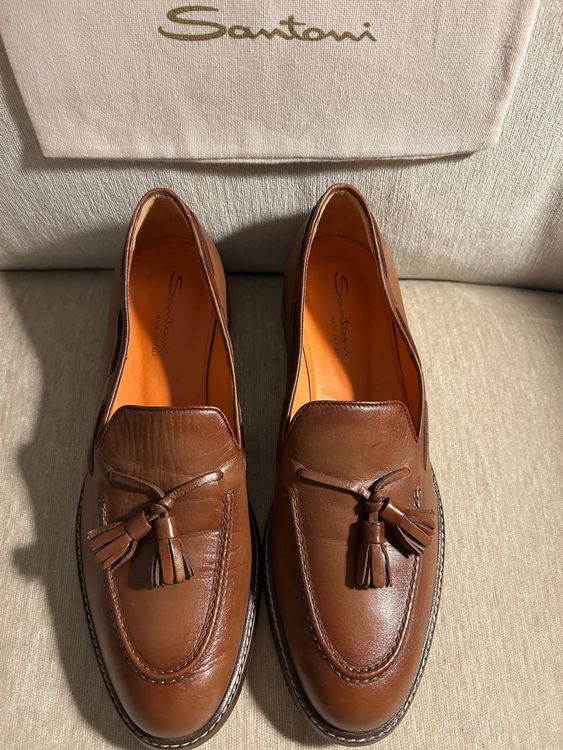 SANTONI Loafer braun mit Bommel | Kaufen auf Ricardo SANTONI Loafer braun mit Bommel | Kaufen auf Ricardo