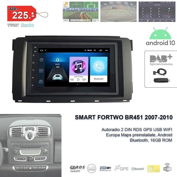 Smart ForTwo Autoradio DAB BR451 GPS RDS (Neu und originalverpackt) in Chiasso für CHF 225 – mit ...