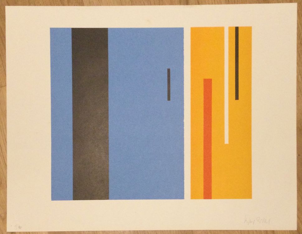 Konkrete Lithographie Unleserlich Signiert | Kaufen auf Ricardo