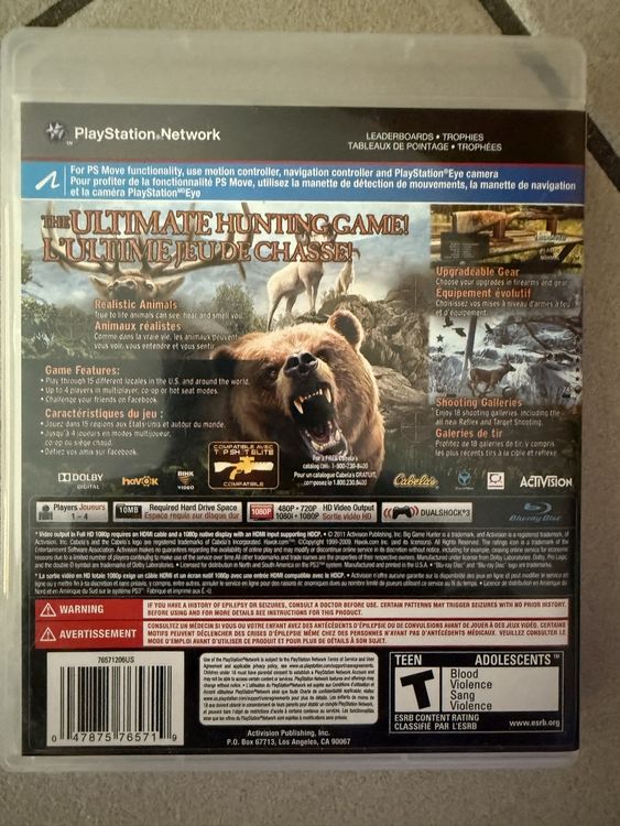 Jeu PS3 Cabela's Big Game Hunter 2012 - Chasse aux Animaux (Gebraucht ...