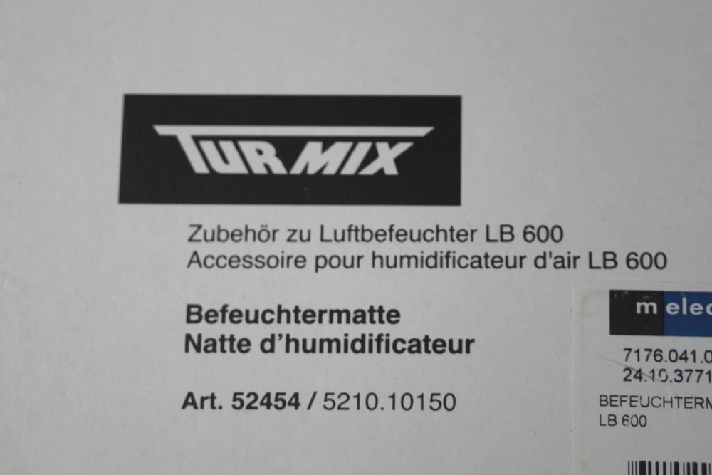 Befeuchtermatte Turmix LB 600 Art. 52454 (Neu und originalverpackt) in ...