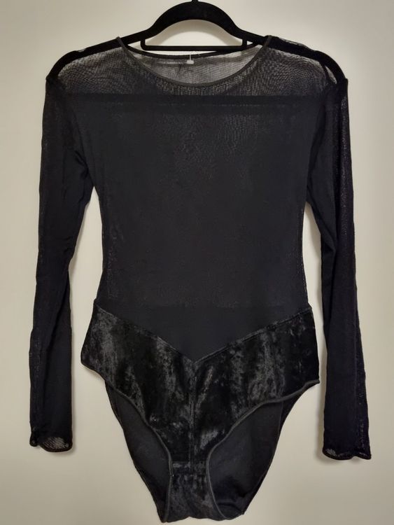 Schwarz Sexy Body Dessous durchsichtig Samt Gr. L / XL / 46 (Neu ...