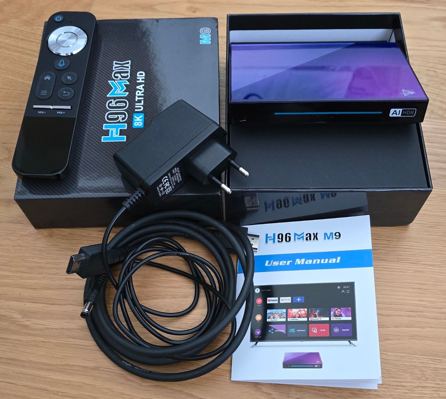 Android TV Box H96 Max M9 8K Ultra HD – inkl. Fernbedienung (Gebraucht ...