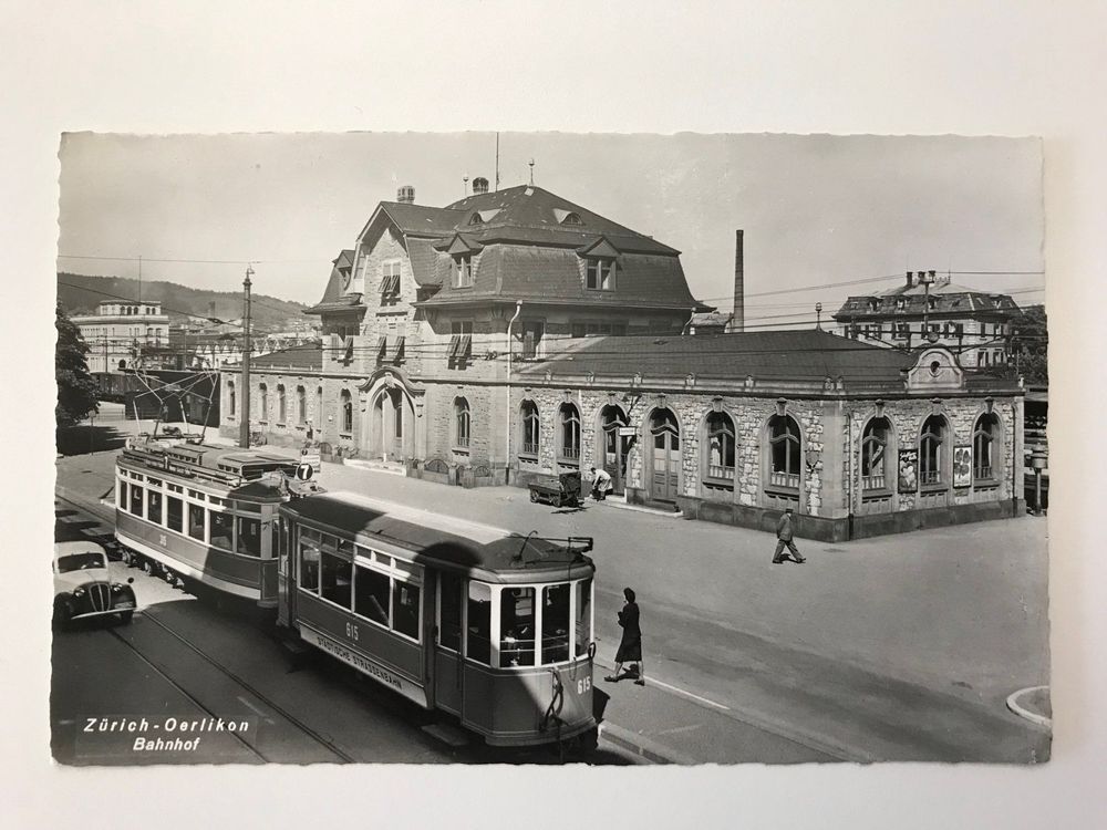 Oerlikon Zürich // Bahnhof Tram ca. 1950 Oldtimer (Gebraucht) in Basel für CHF 30 – mit ...