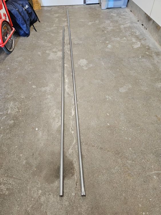 2Stk Edelstahlrohre DN32/35x1.5 (338cm und 455cm) (Neu (gemäss ...
