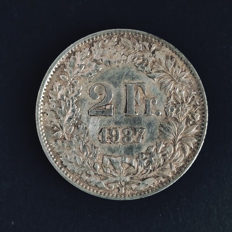 2 Franken Silbermünze 1937 (Gebraucht) in Eggenwil für CHF 5.6 – mit Lieferung auf Ricardo kaufen