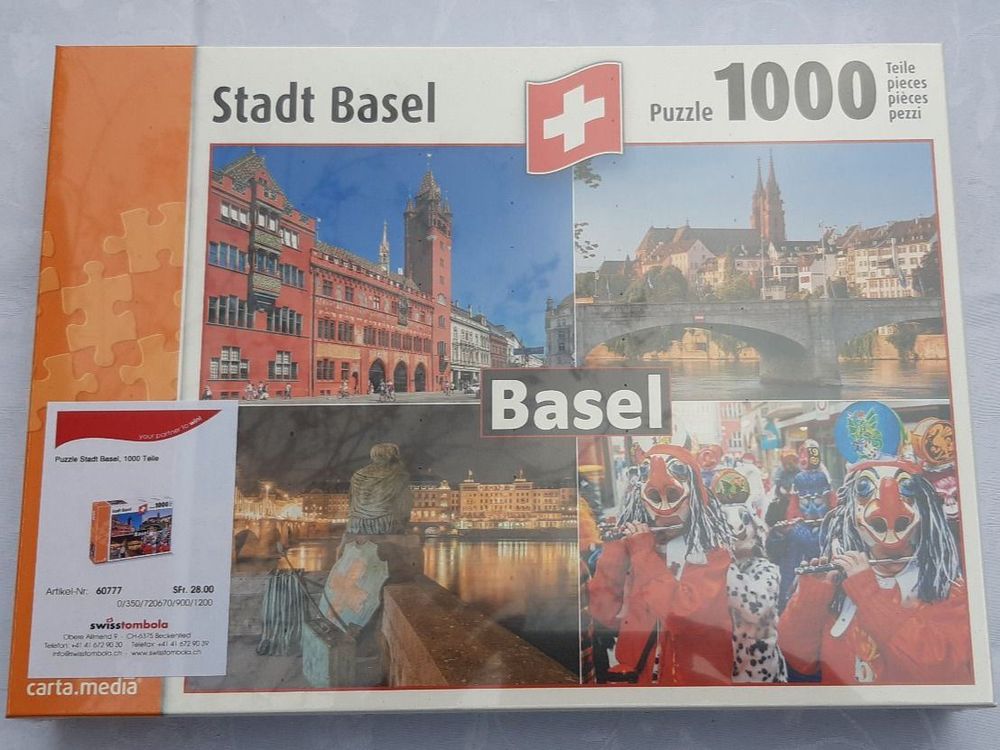 Puzzle Stadt Basel Waggis 1000 Rathaus (Neu und originalverpackt) in ...