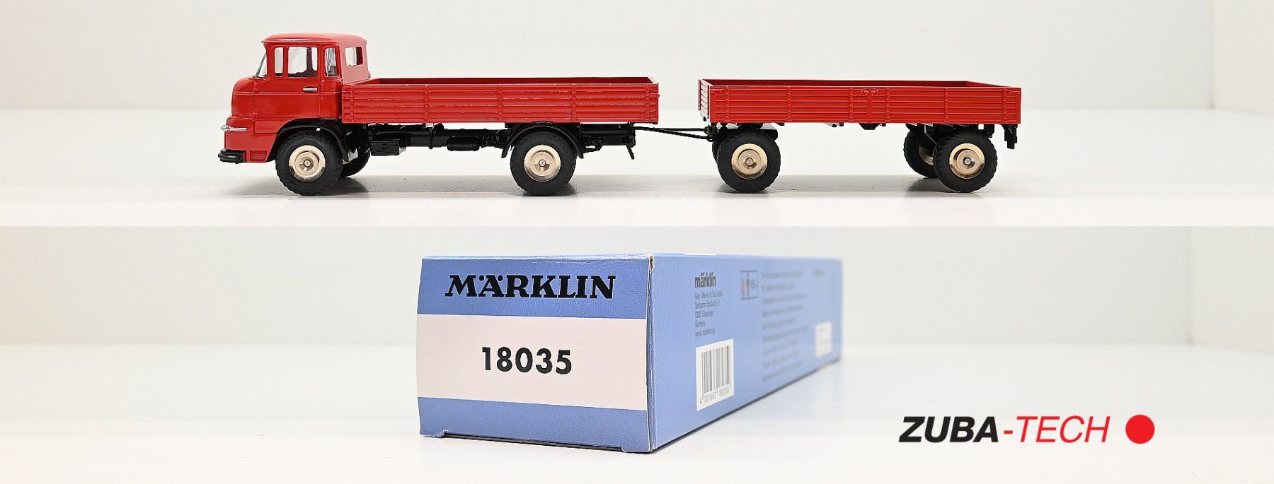 Märklin 18035 Krupp Pritschen-LKW Frontlenker mit Anhänger (Neu (gemäss ...