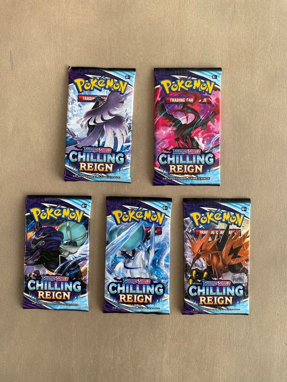 5 x Chilling Reign Booster Pack Art Set - Pokemon (Gebraucht) in Basel ...