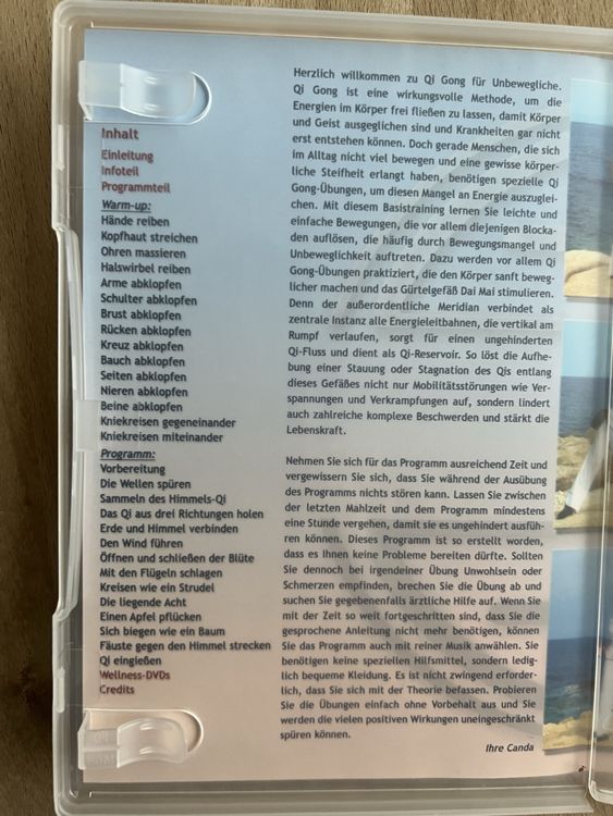 DVD „Qi Gong für Unbewegliche“ von Canda (Gebraucht) in Dottikon für ...