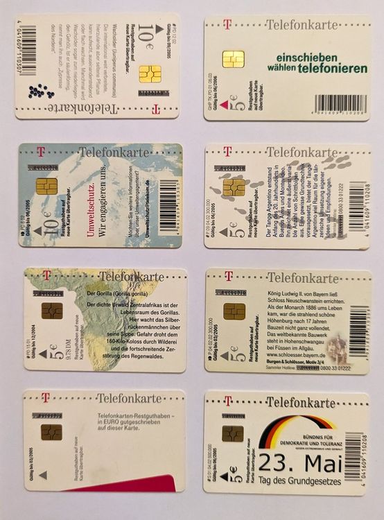 24 deutsche Telekom Telefonkarten Euro und DM (Gebraucht) in ...
