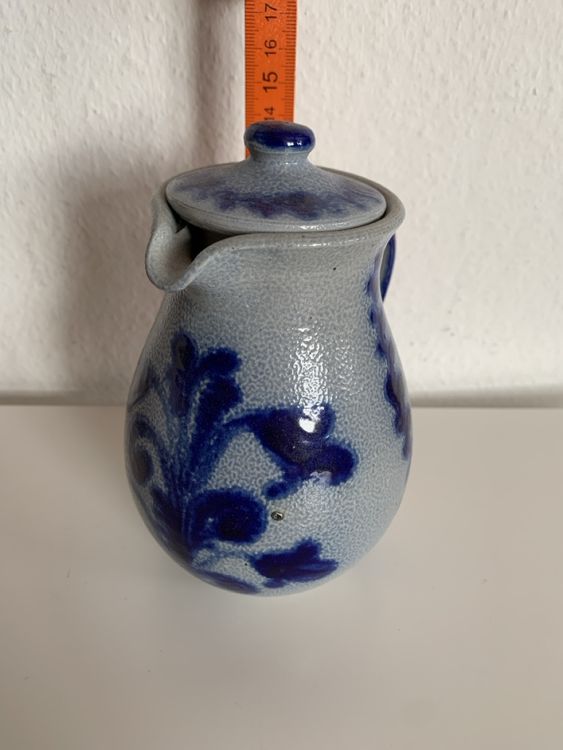 Kleiner Krug mit Deckel, Salzglasur Keramik | Kaufen auf Ricardo