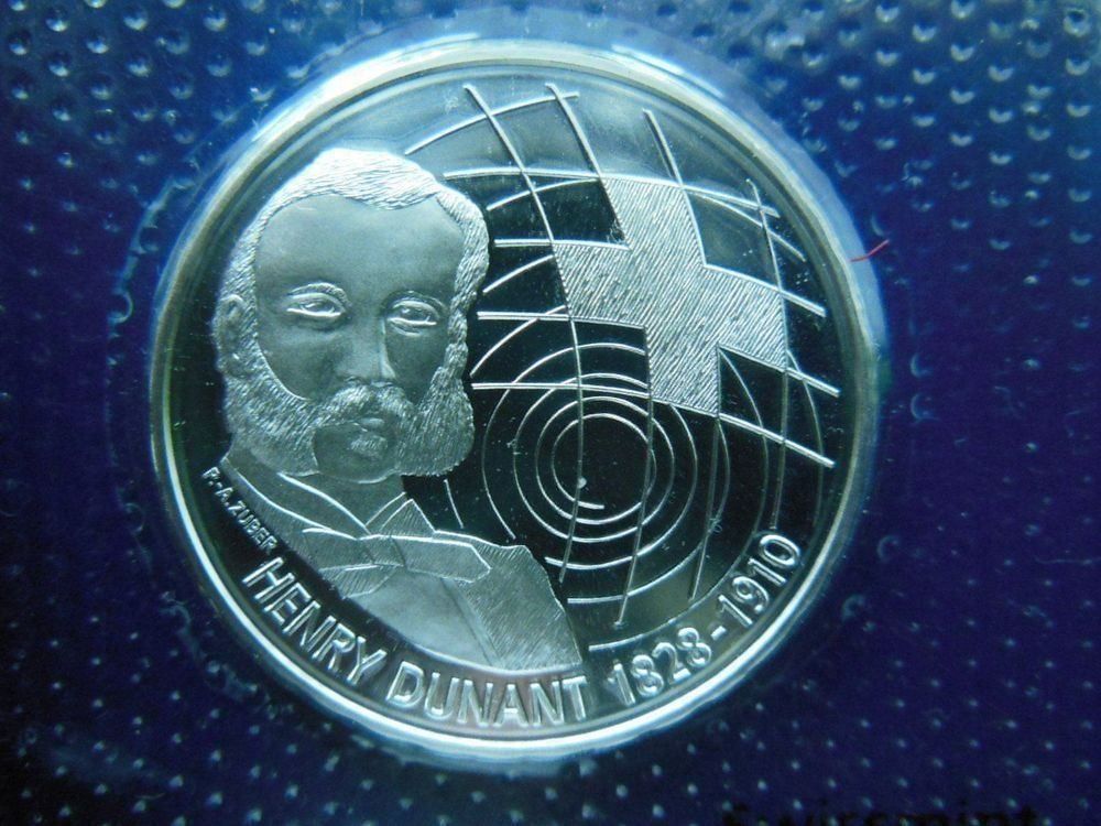 Henry Dunant Gedenkmünze 20 Fr. Silber (Neu und originalverpackt) in Weesen für CHF 36 – mit ...