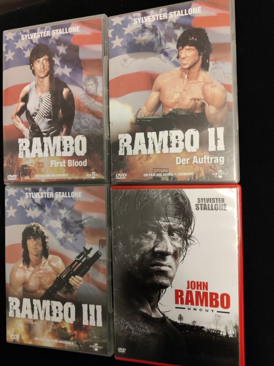 4 DVD / Rambo I - III & John Rambo (Sylvester Stallone) | Kaufen auf Ricardo