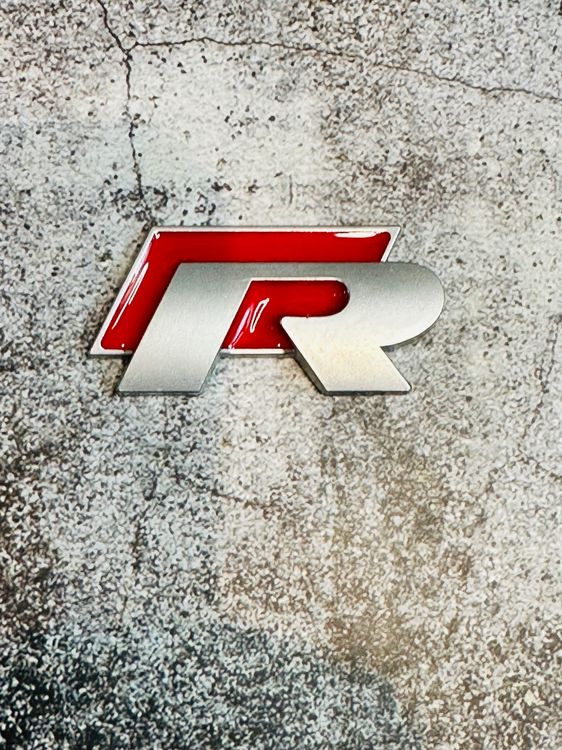 VW R Racing Schriftzug, Logo Emblem 3D Metall Neu Silbermatt (Neu und ...