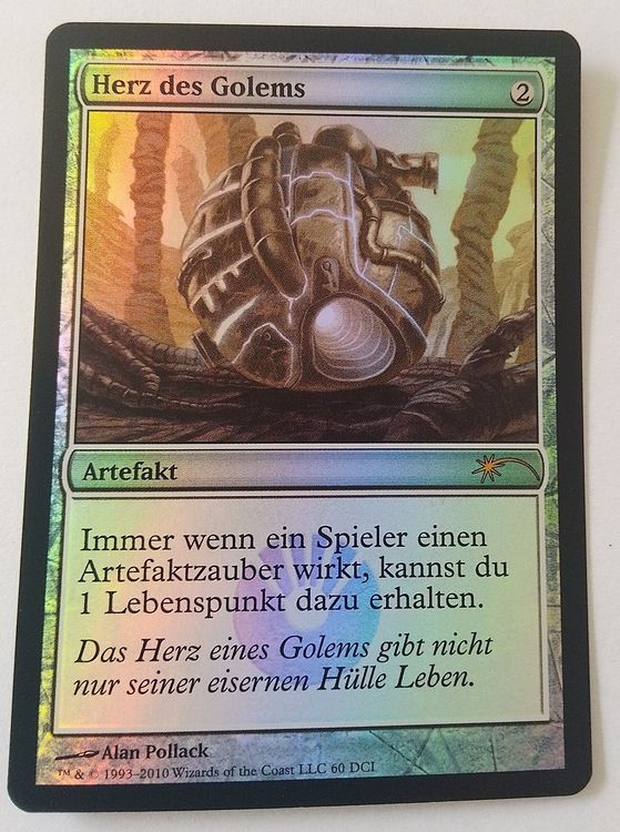 Magic the Gathering Karte Herz des Golems foil Gateway Promo (Gebraucht ...