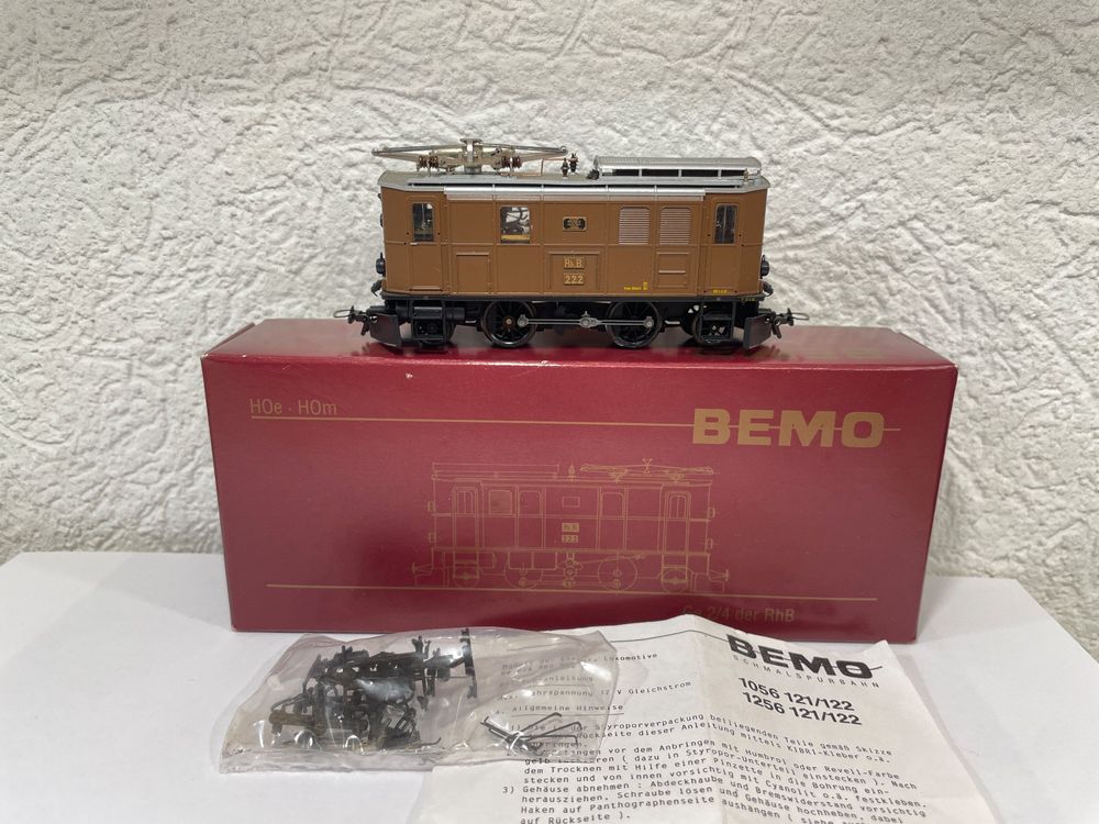 Bemo 1256 122 RhB Ge 2/4 Stangenlok mit grossen Räumern, H0m | Kaufen auf Ricardo