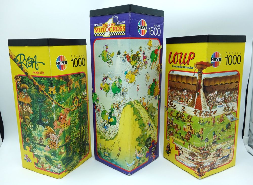 3 Heye Puzzles, Dragons Motocross, Loup, Ryba (Gebraucht) in Wil SG für ...