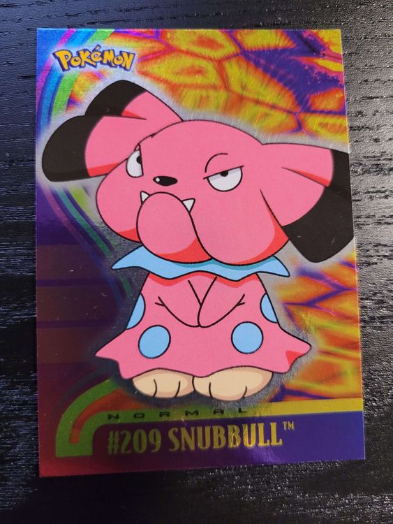 Pokemon Snubbull TV Animation Topps Serie Karte #209 Holo (Gebraucht ...