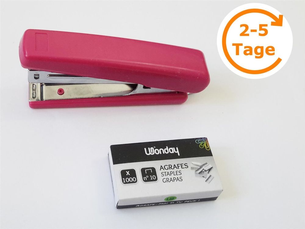 Heftgerät, Heftleistung 12 Blatt, Pink (Neu und originalverpackt) in St ...
