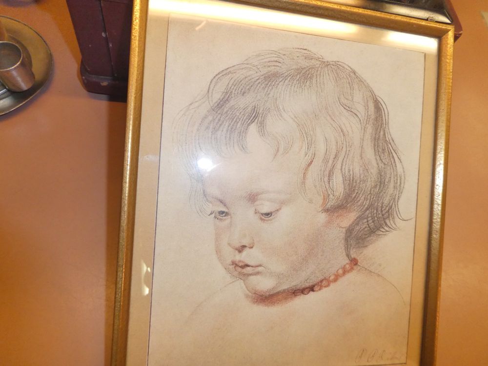 Antikes Kinderportrait, Zeichnung Druck J.G.Walther gerahmt (Gebraucht) in Chur für CHF 30 – mit ...